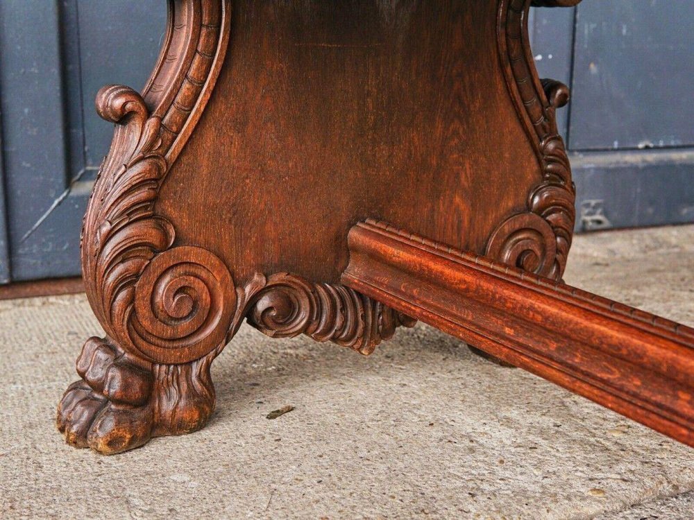 Neo-Renaissance Style Oak Desk for sale at Pamono