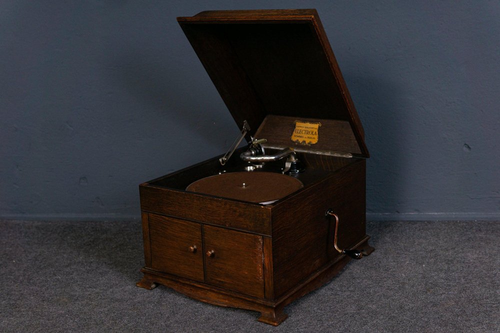 Vintage Gramophone Electrola LP Radio Plate for sale at Pamono