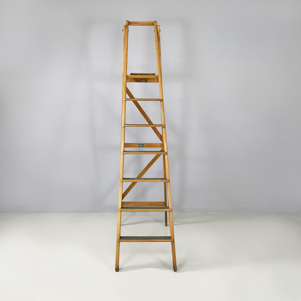 Mid-Century Modern Italian Wooden Ladder by Fabbrica Scale Alberti ...