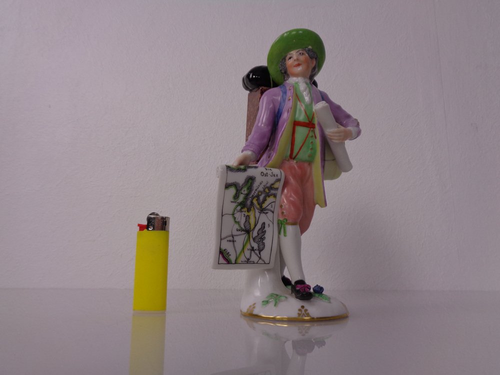 Porcelain Map Seller Figurine from Augarten Vienna, Austria, 1930s for ...
