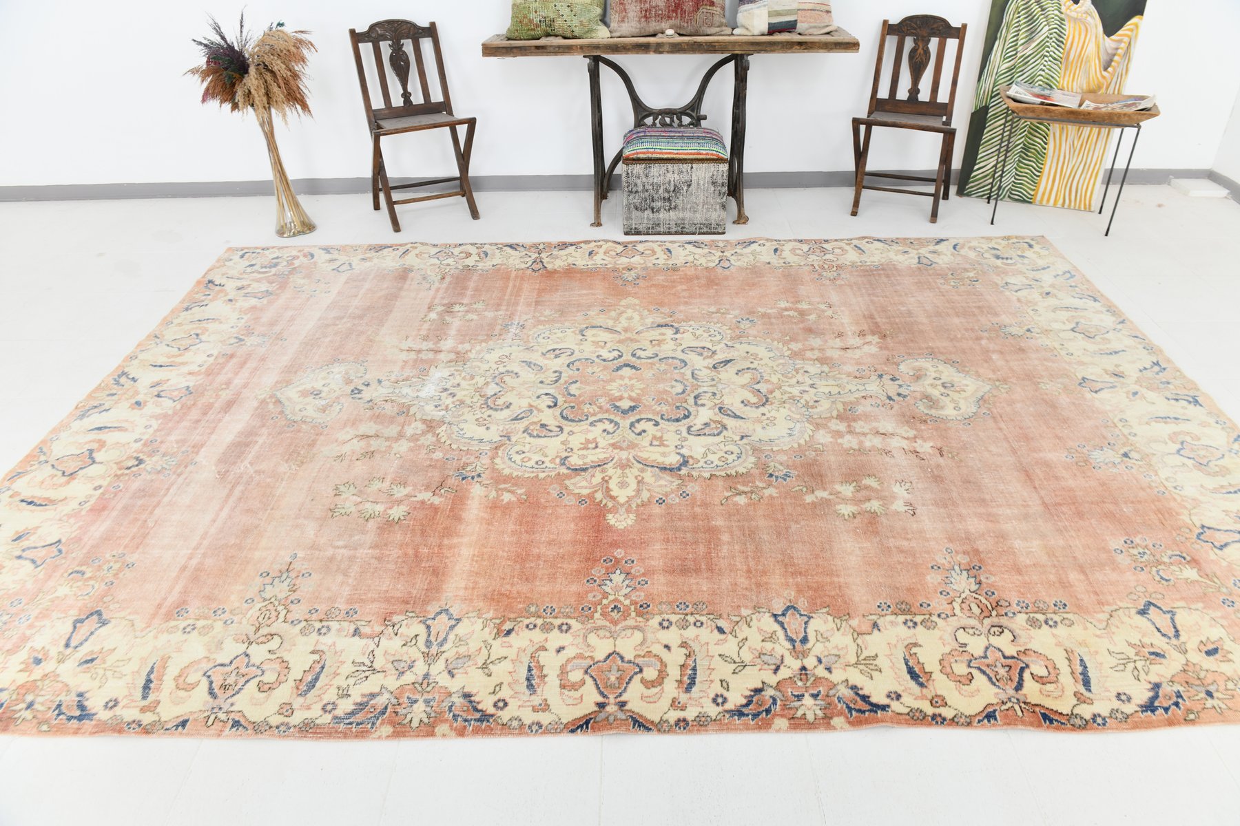 Large Turkish Pastel Rug in Wool for sale at Pamono