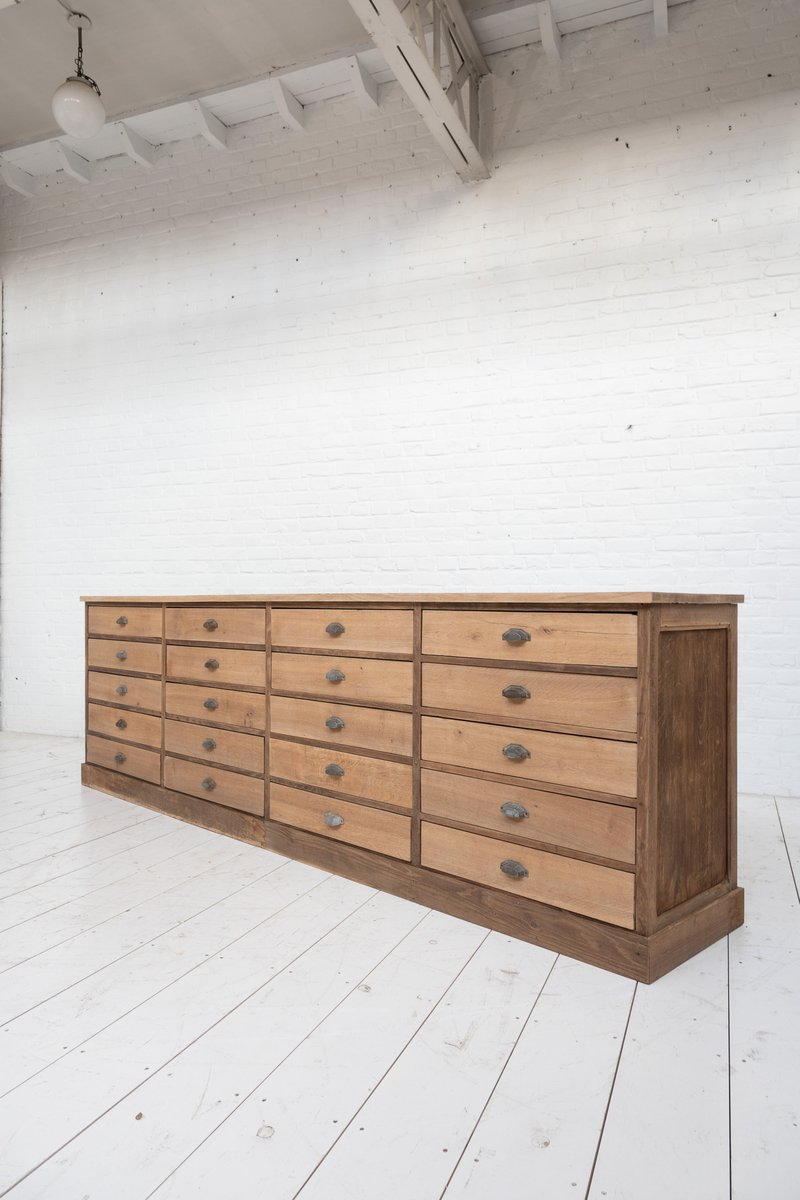 Large Oak Drawer Unit, 1950 for sale at Pamono