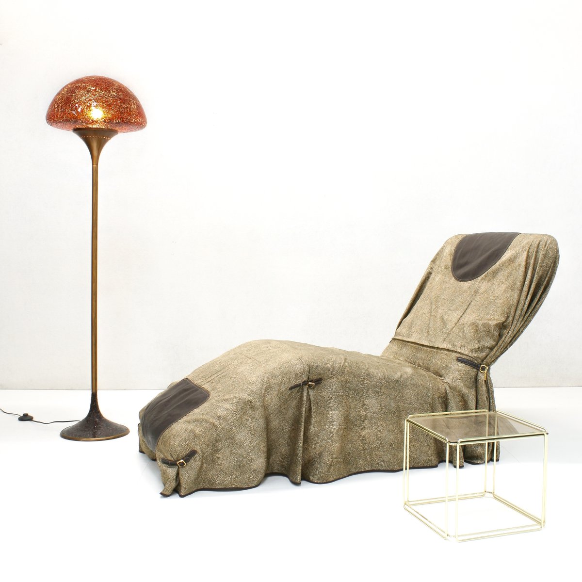 Chaise Lounge by Redwall for Borbonese and Rossi di Albizzate, 1980s for sale at Pamono