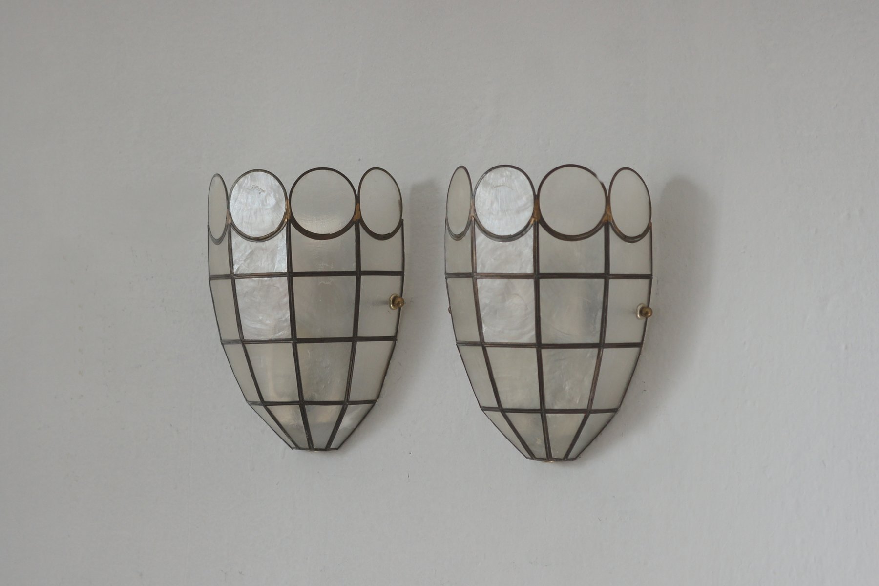 Stained Glass Gall Lamps, 1970, Set of 2 for sale at Pamono