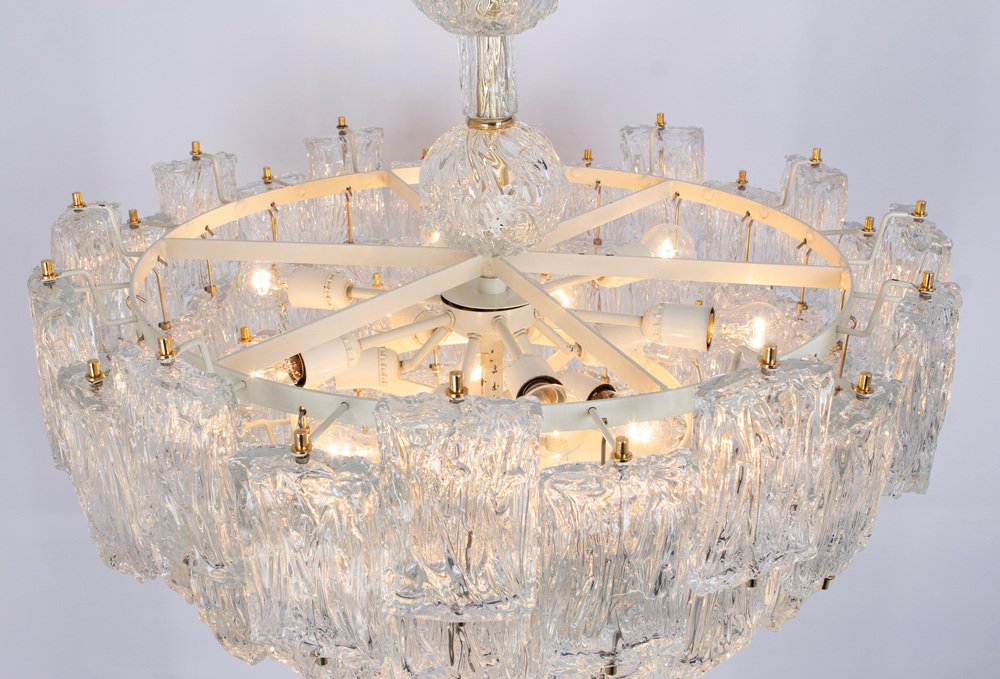 Grand Lustre Moderne Mid-Century en Verre de Murano par Barovier & Toso ...