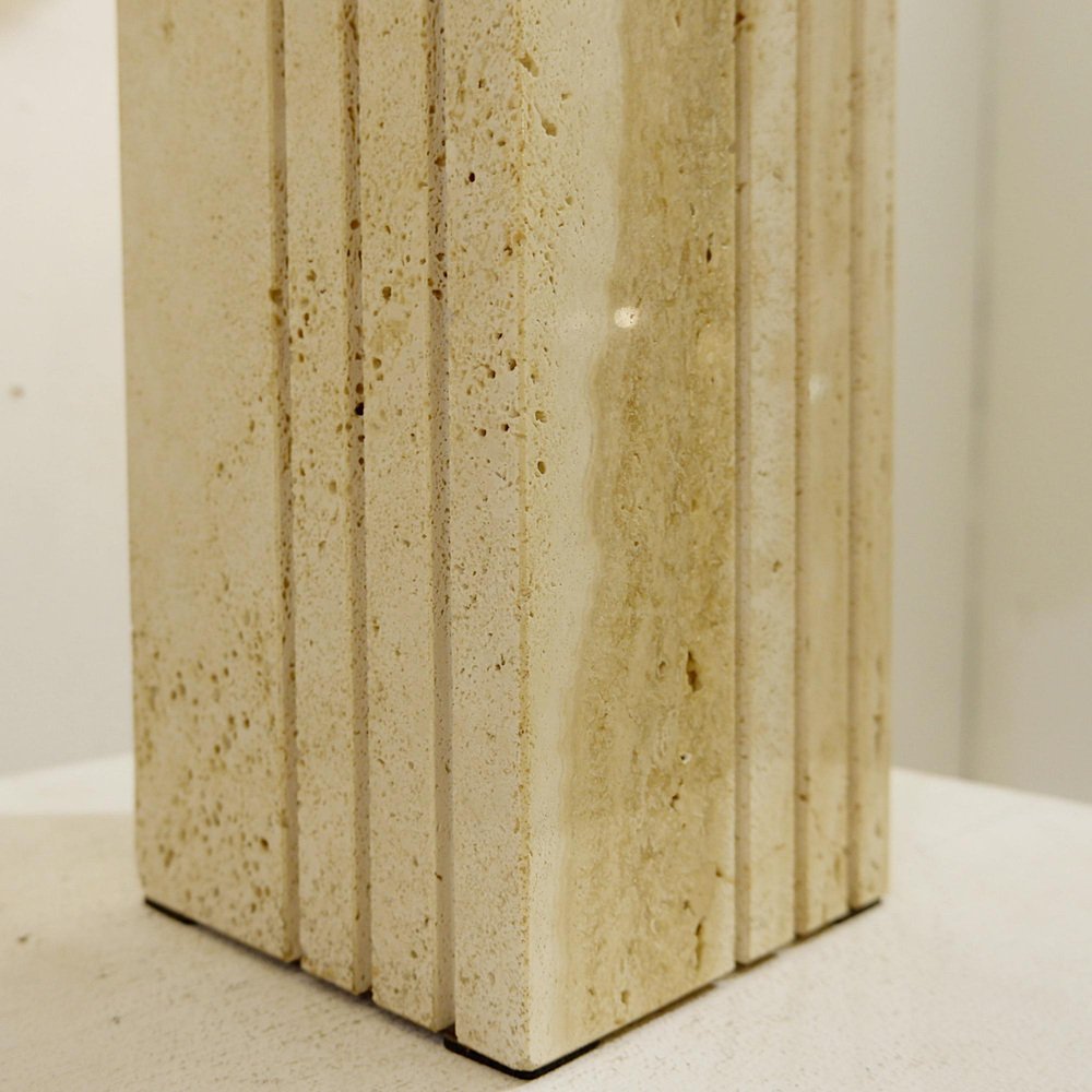Large Travertine Table Lamp for sale at Pamono