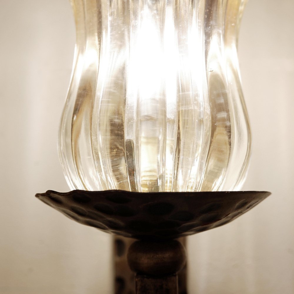 Appliques Murales en Fer Forgé, Set de 2 en vente sur Pamono