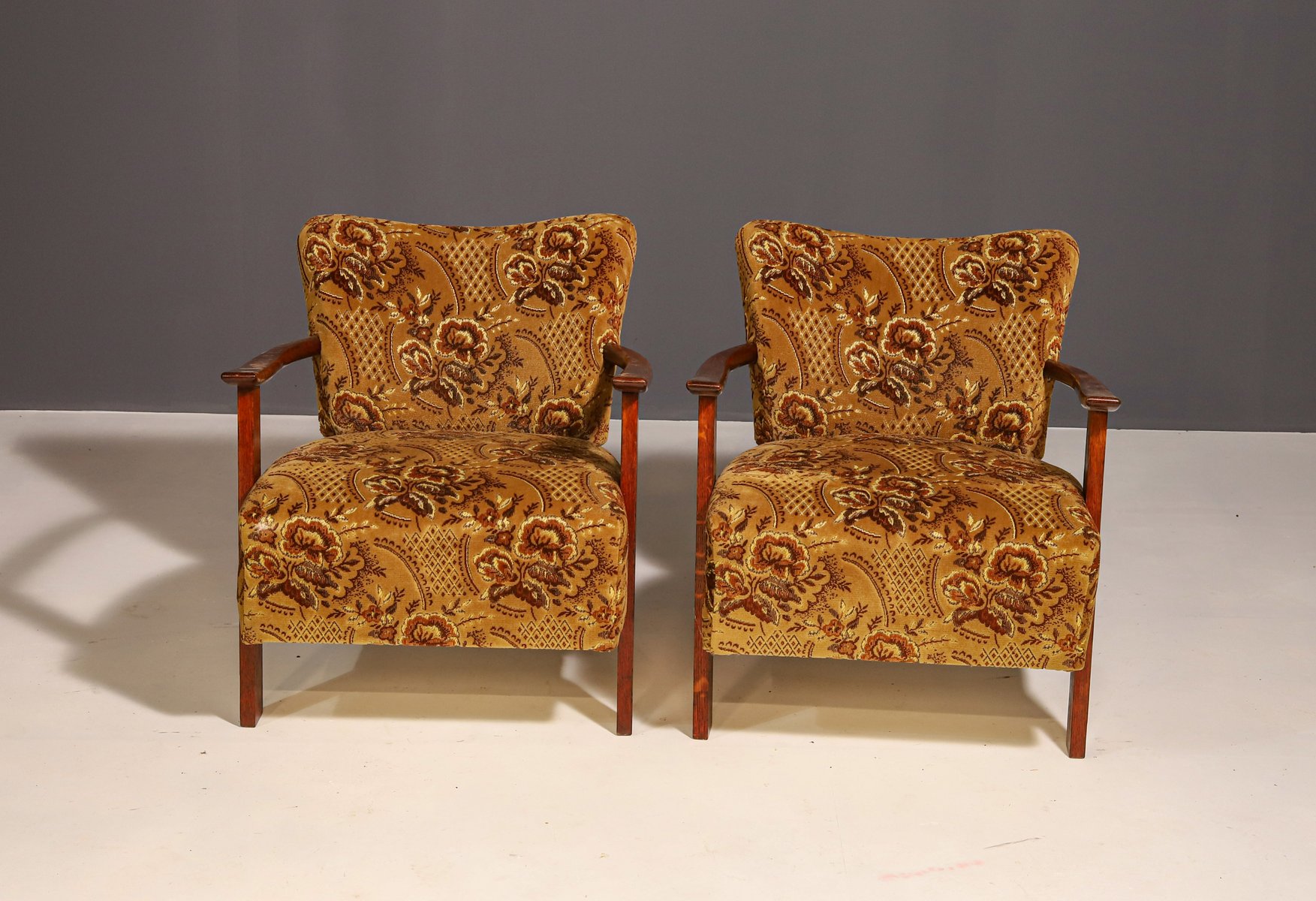 Set of Vintage Art Deco Chairs, 1930s for sale at Pamono