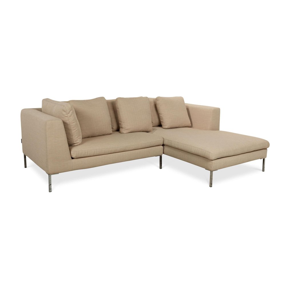 Luca Corner Sofa in Beige Fabric from La Nuova Casa for sale at Pamono