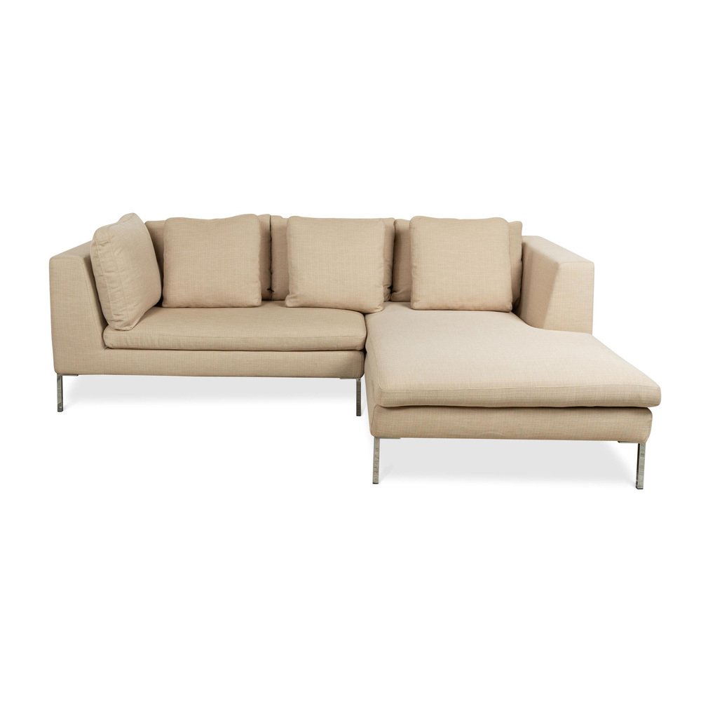 Luca Corner Sofa in Beige Fabric from La Nuova Casa for sale at Pamono