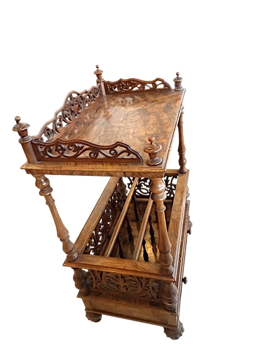Bolognese Etagère in Olive Tree and Briar, 19th Century for sale at Pamono