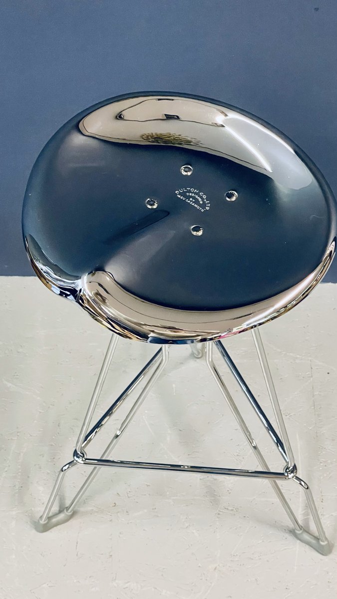 Chrome Clipper Stool by Yasu Sasamoto for Dulton for sale at Pamono