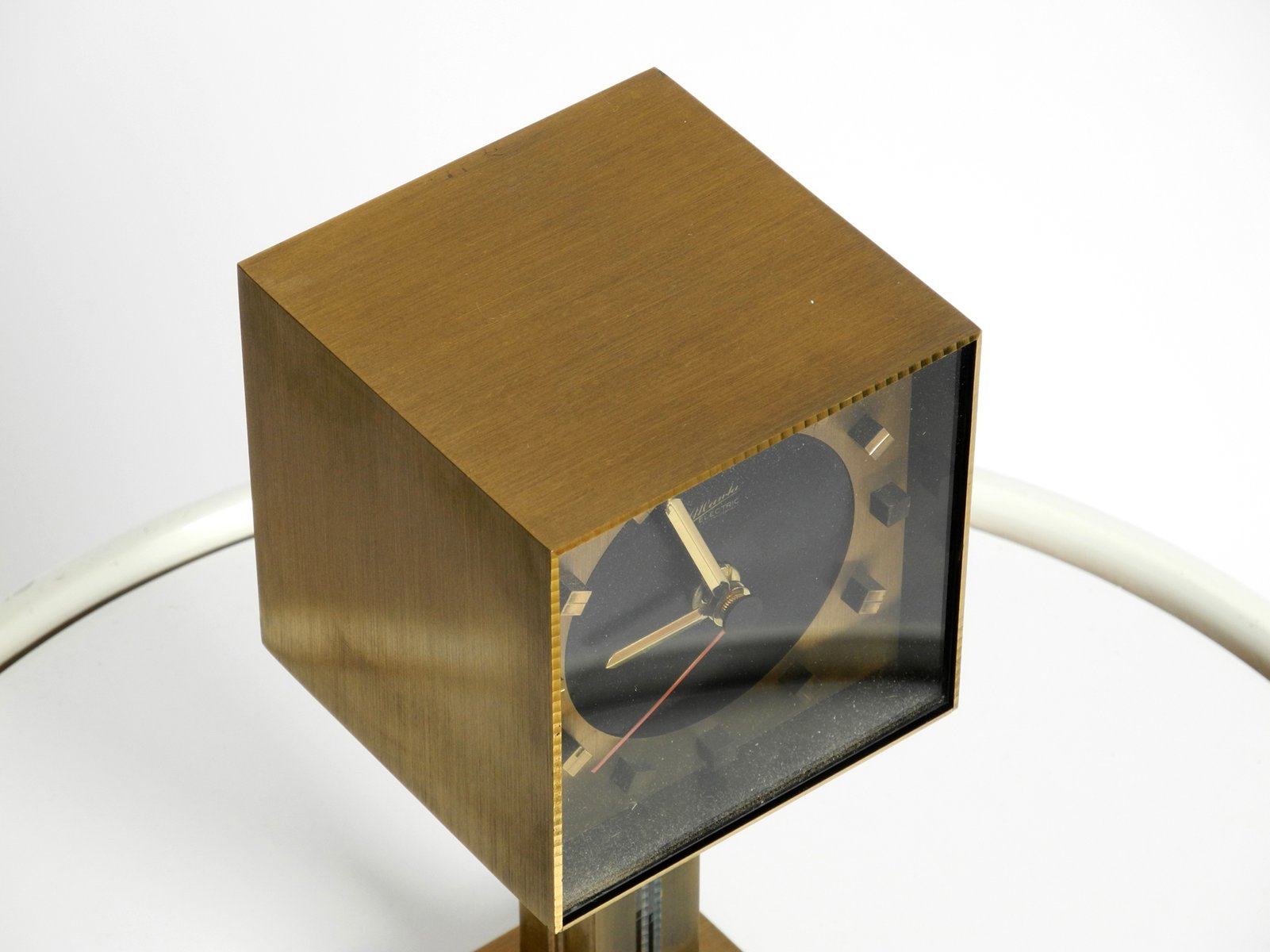 Brass Table Clock by Atlanta Electric, 1950s for sale at Pamono