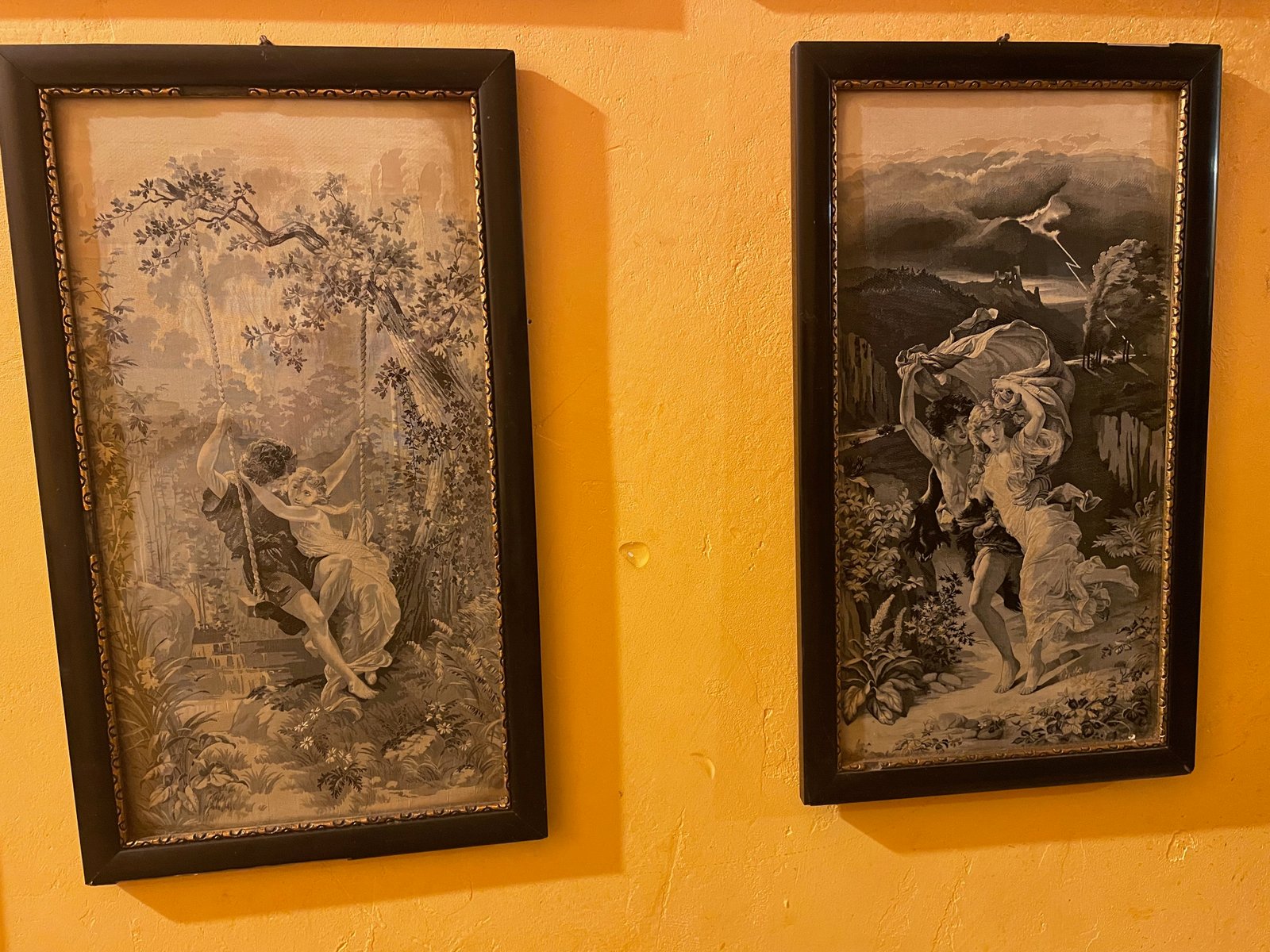 Pierre-Auguste, The Storm / the Spring, 1890s, Set of 2, Framed for ...