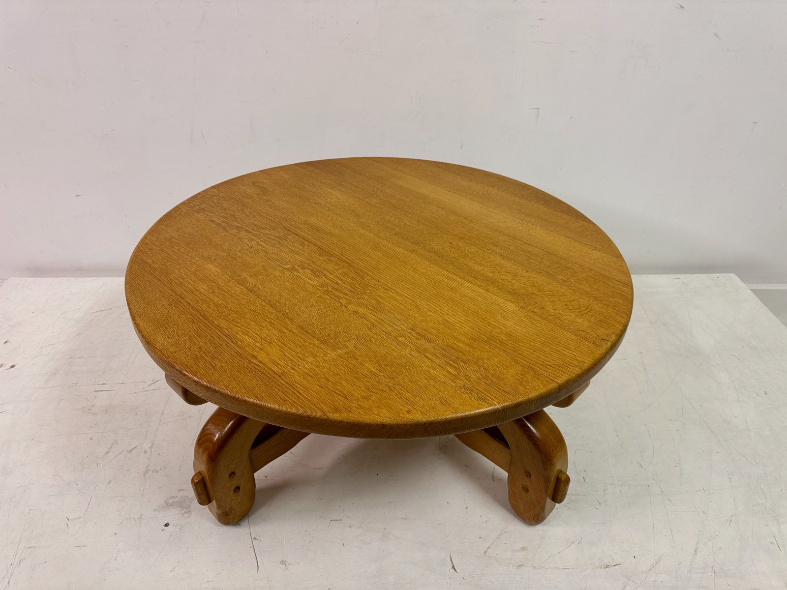 Mid-Century Belgian Oak Coffee Table, 1970s for sale at Pamono