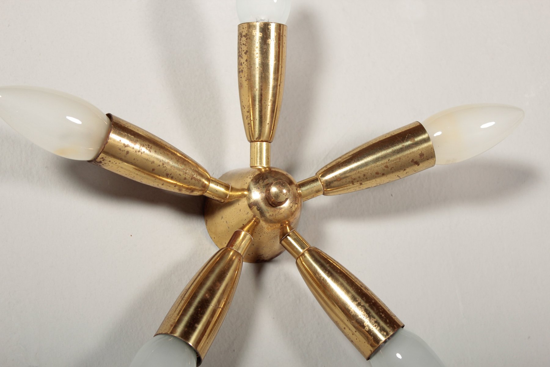 Brass Sputnik Lamp, 1950s for sale at Pamono