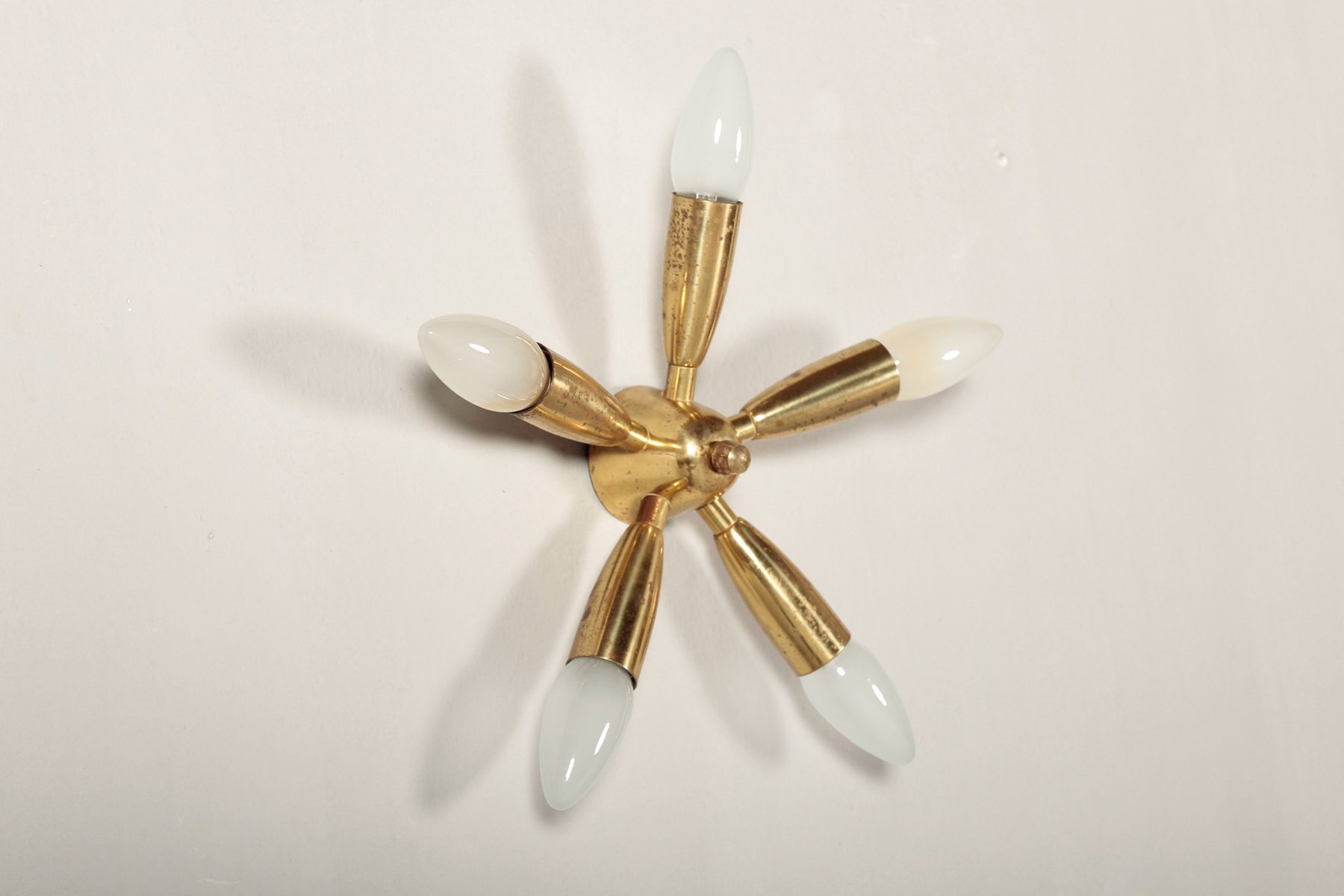 Brass Sputnik Lamp, 1950s for sale at Pamono