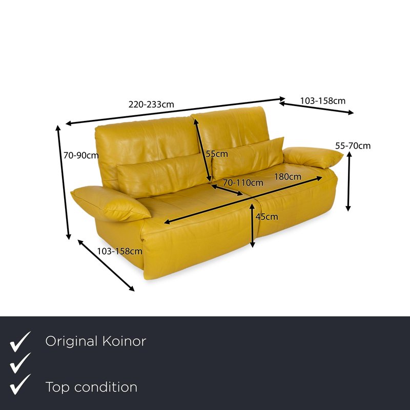 Easy Two-Seater Sofa in Leather from Koinor for sale at Pamono