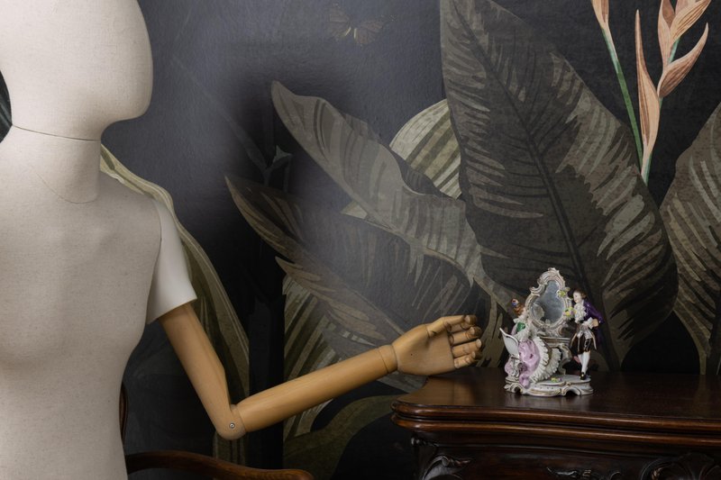 German Rococo Porcelain Figurine Couple at a Dressing Table, 1950s for ...