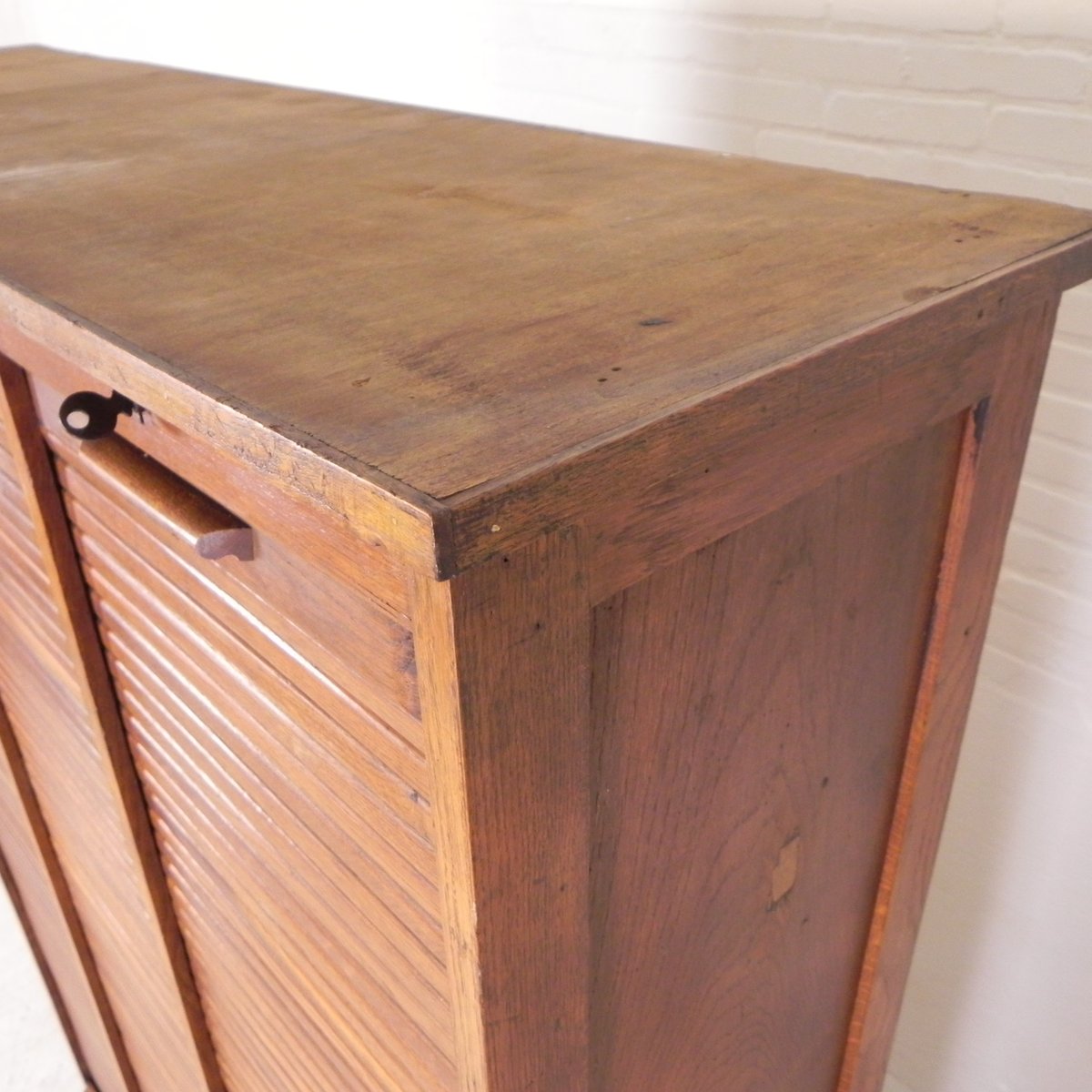 Oak Roller Shutter Cabinet, 1930s for sale at Pamono