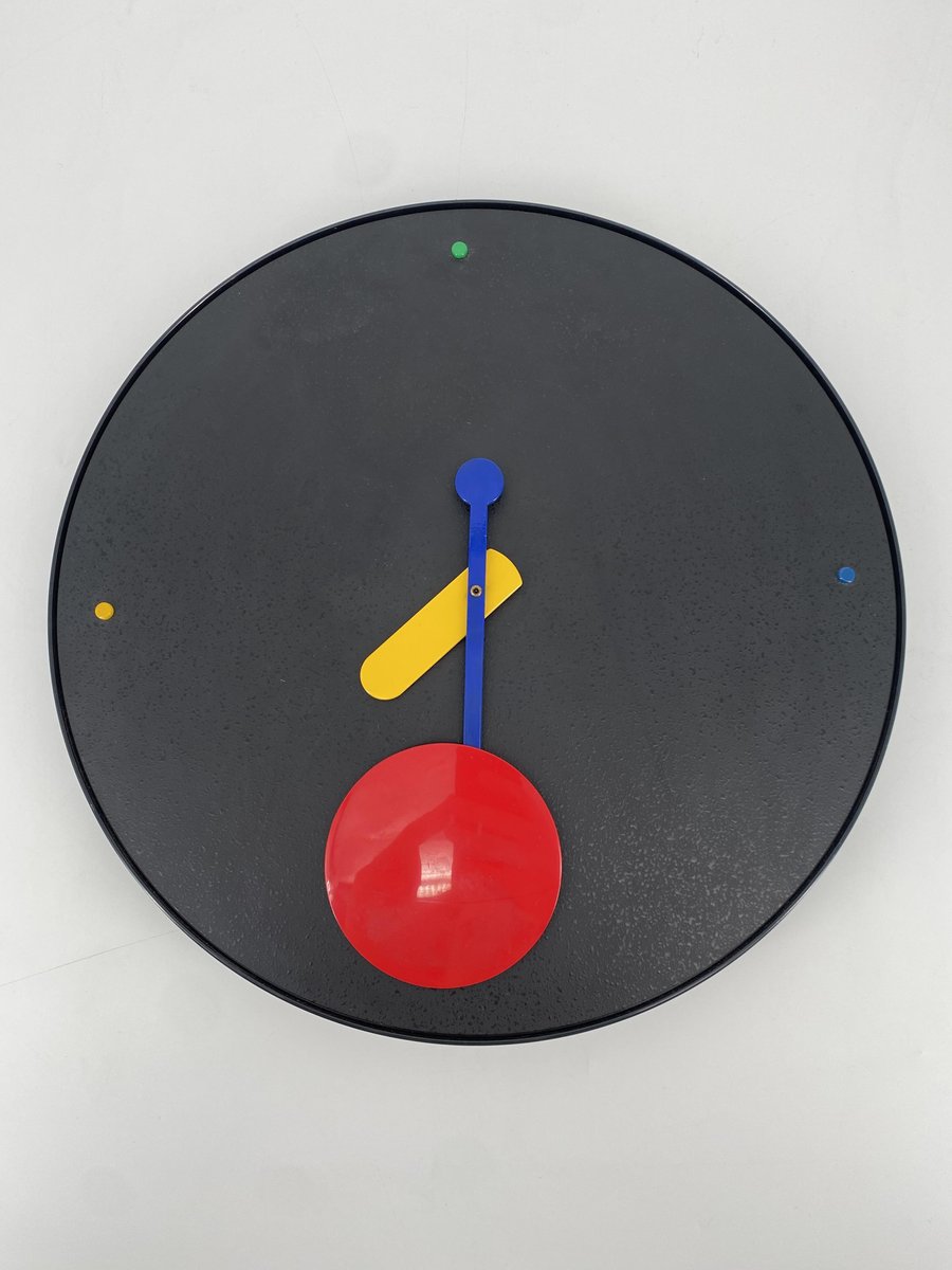 Postmodern Wall Clock by Barberini Giorgio Marinelli for Rexite, Italy ...