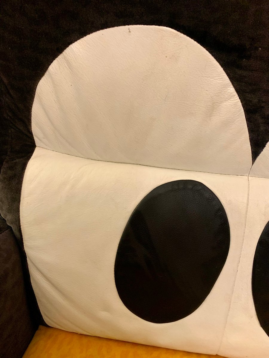 Set of Vintage Goofy Rocking Chair and Footstool by Bretz, 1990s for ...