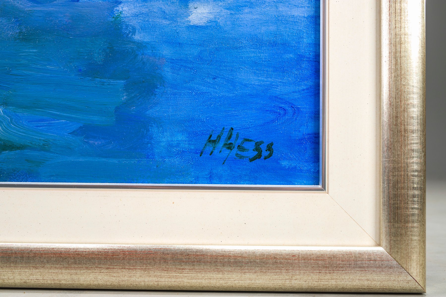 H.Hess, Water Lilies, 1980s, Oil on Canvas for sale at Pamono