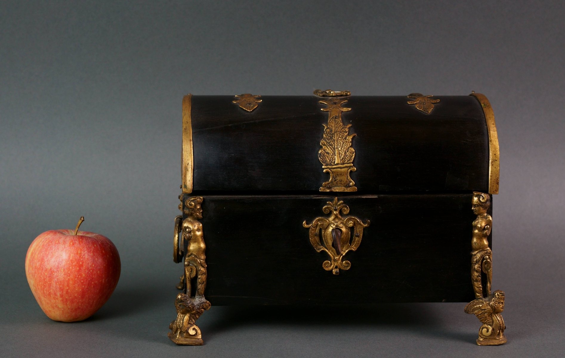 Italian Renaissance Casket in Ebony, Gilded Bronze and Semi-Precious ...