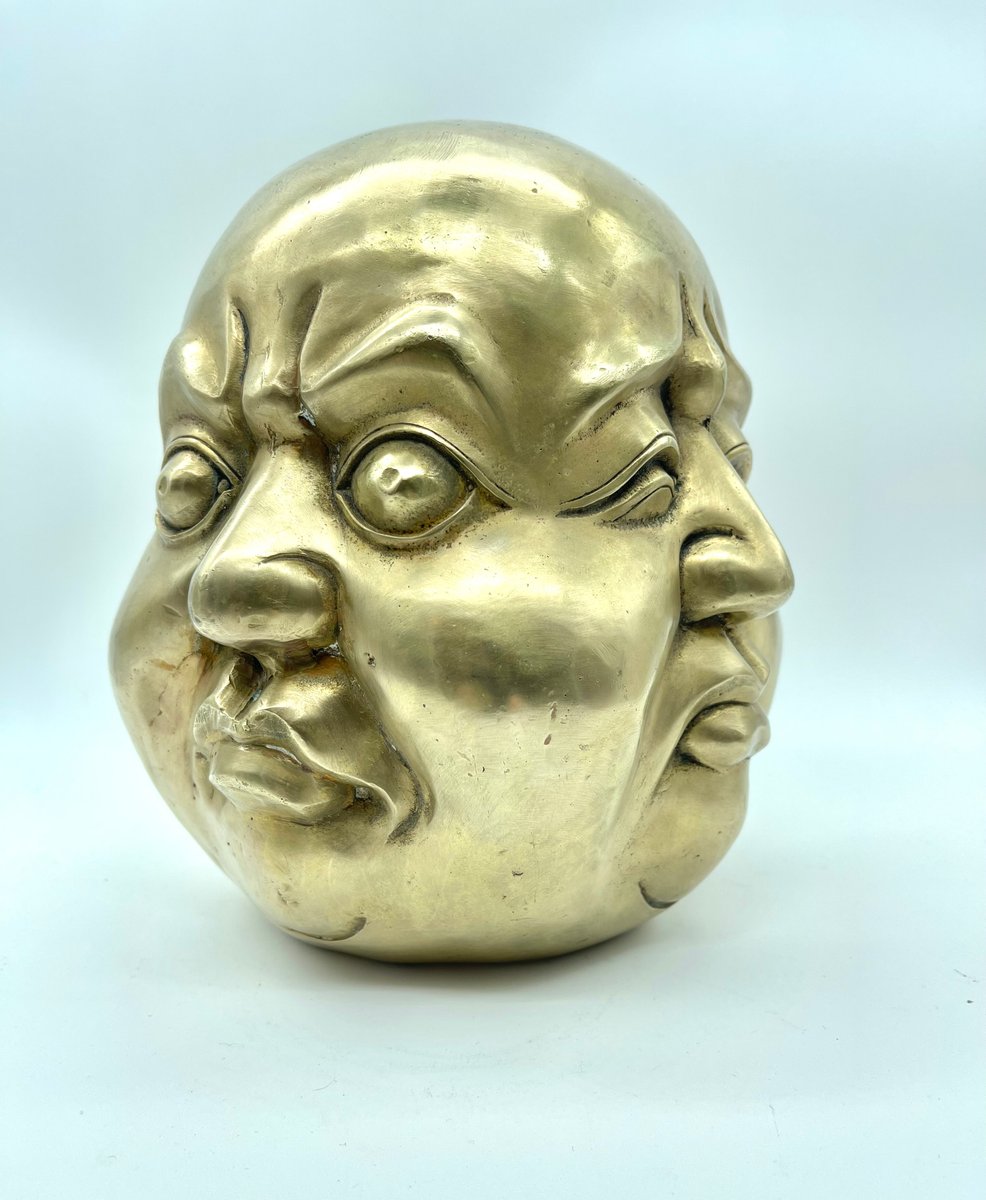 Bronze Statue of Four-Faced Buddha, 1980s for sale at Pamono