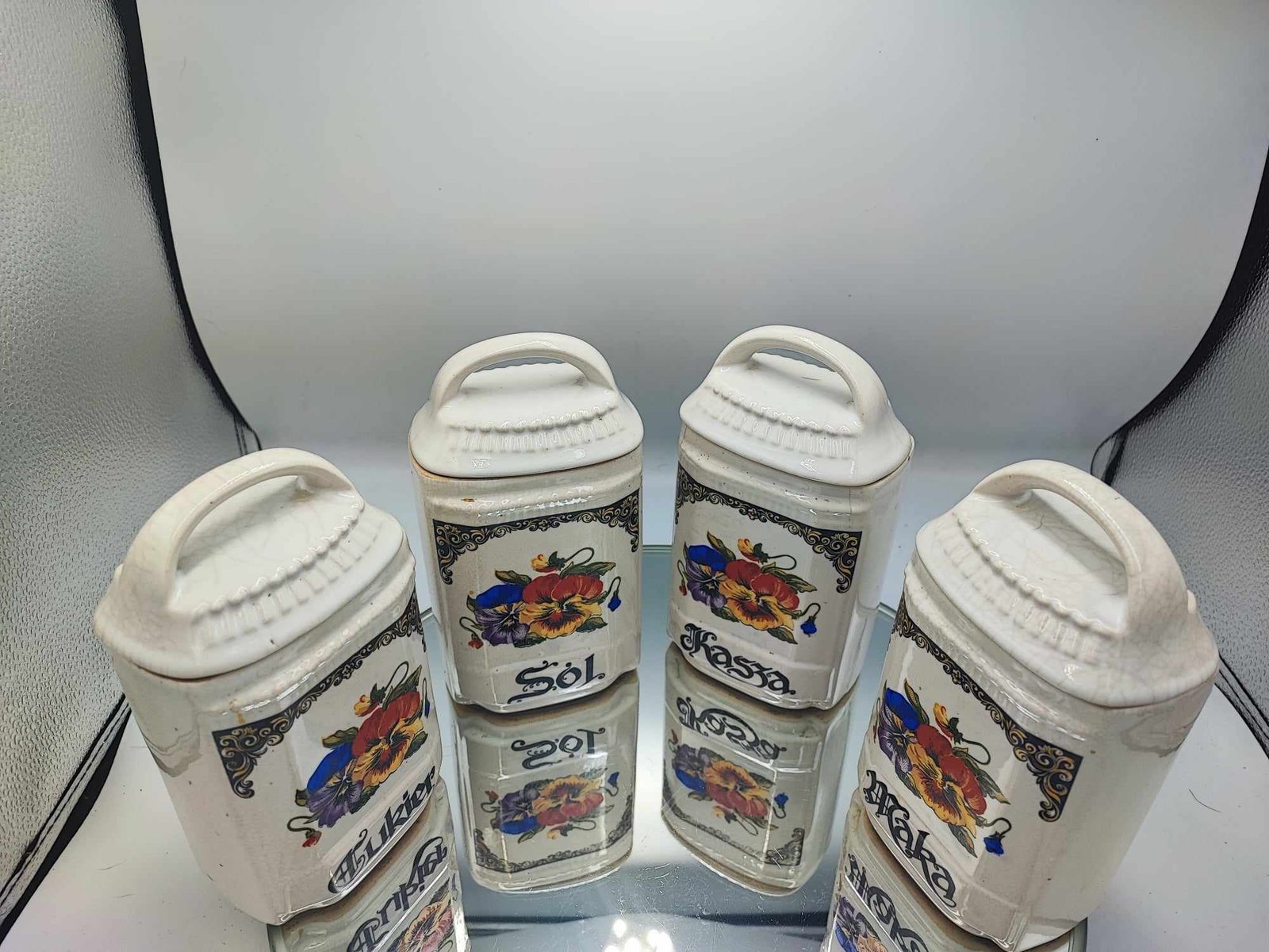 Ceramic Containers, 1890s, Set of 4 for sale at Pamono