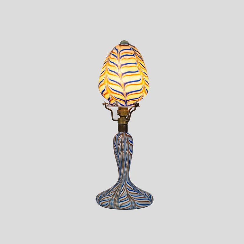 Glass Fenico Table Lamp from Fratelli Toso, 1920s for sale at Pamono