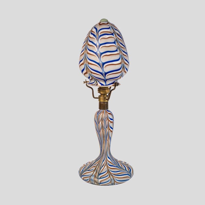 Glass Fenico Table Lamp from Fratelli Toso, 1920s for sale at Pamono