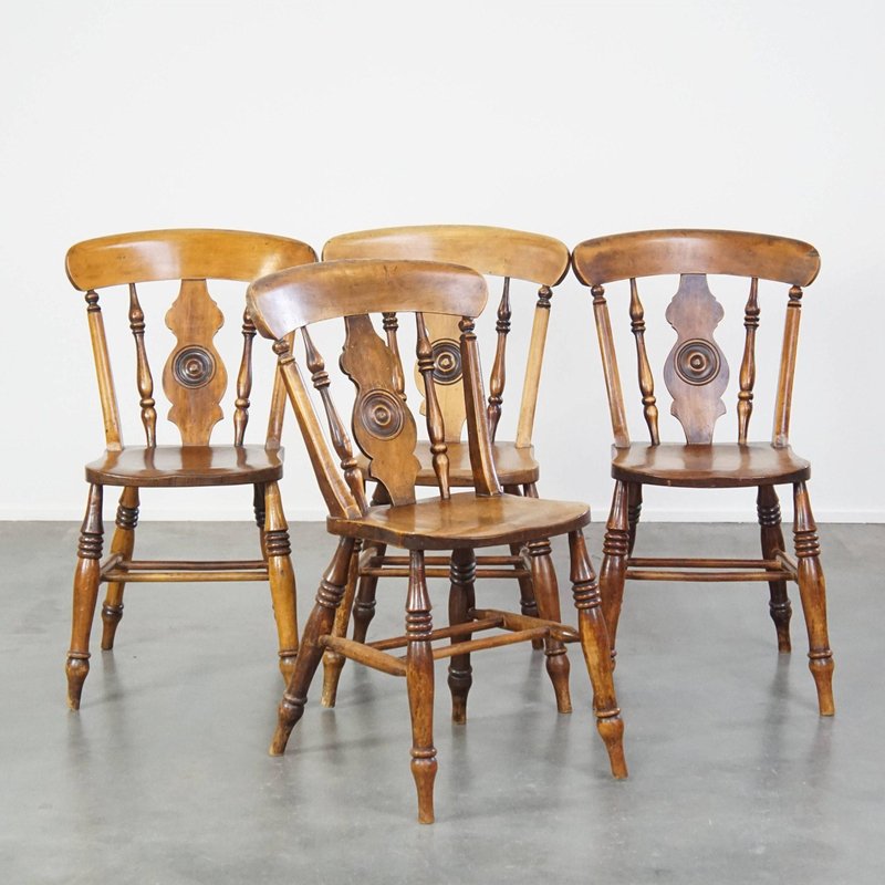 Mid-19th Century English Dining Chairs, Set of 4 for sale at Pamono