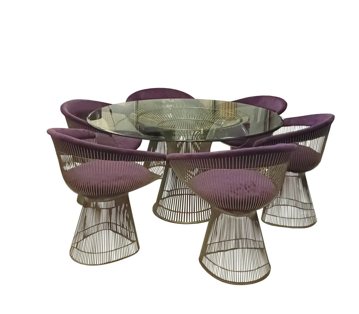 Tables et Chaises de Salle à Manger par Warren Platner pour Knoll ...