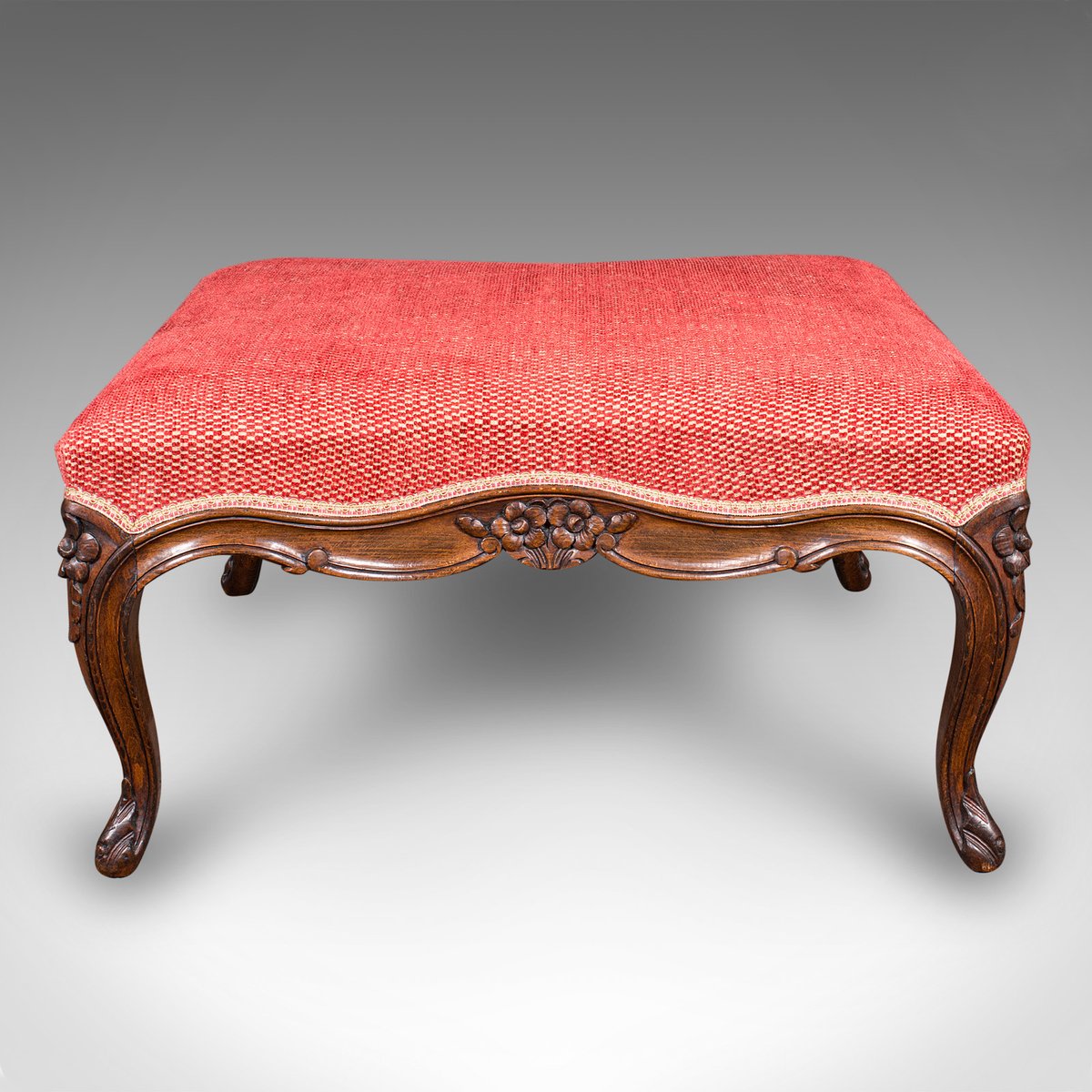 Large English Walnut Fireside Stool,1850s for sale at Pamono
