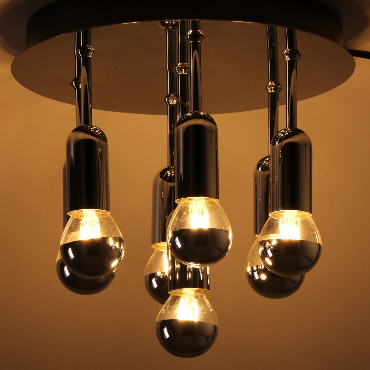 Mid-Century German Atomic Ceiling Lamp in Chrome from Cosack, 1970s for ...