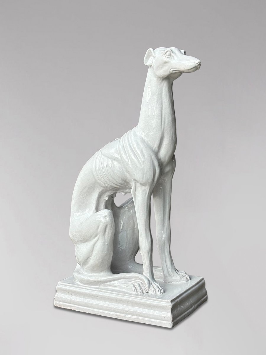 Italian Artist, Greyhound Sculpture, 1960, Ceramic for sale at Pamono