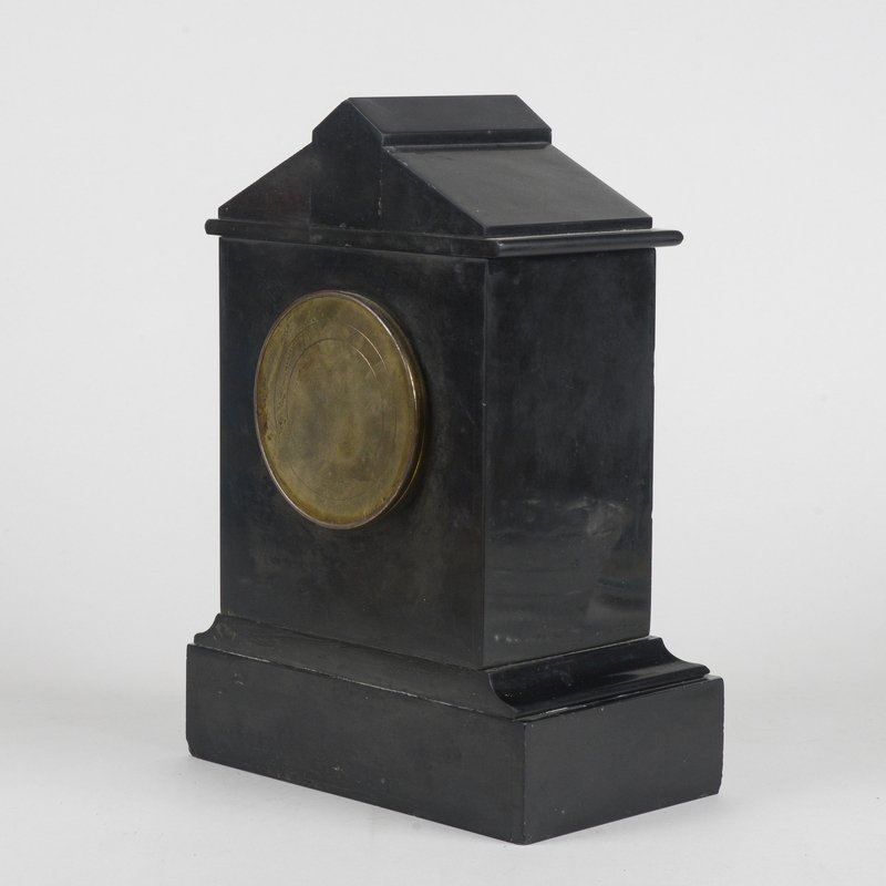 Temple Clock in Black Marble for sale at Pamono