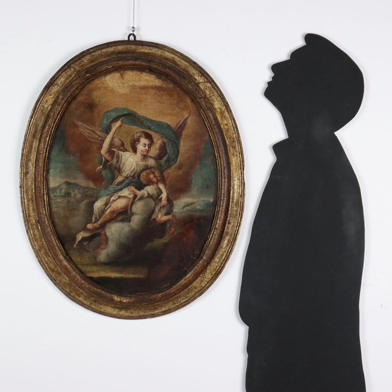 The Guardian Angel, Oil on Canvas for sale at Pamono