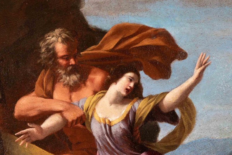 Sconosciuto, il rapimento di Persefone da Ade, pittura a olio, metà del ...