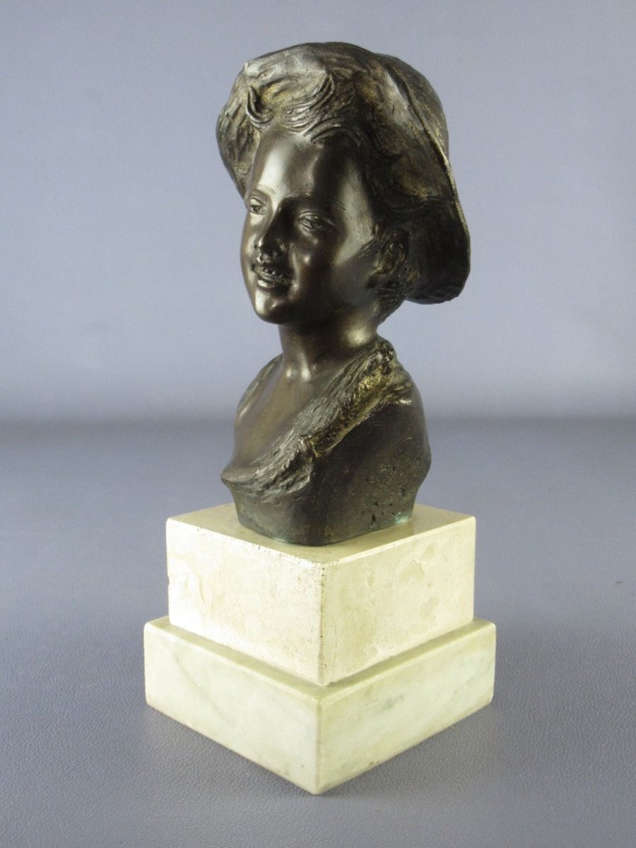 Neapolitan Bronze Scugnizzo Statue with Marble Base from De Martino ...