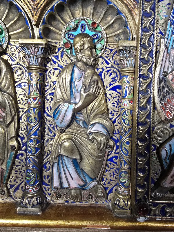 Limoges Style Altar Panel, 1950s for sale at Pamono