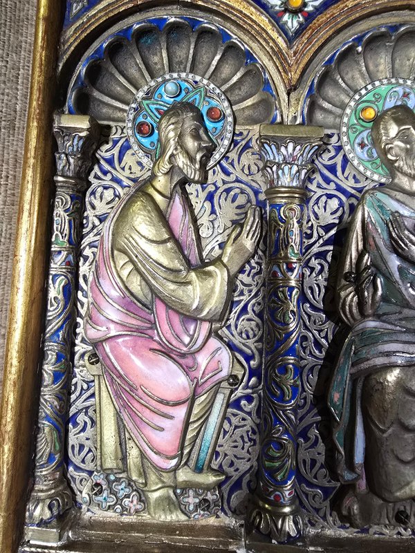 Limoges Style Altar Panel, 1950s for sale at Pamono