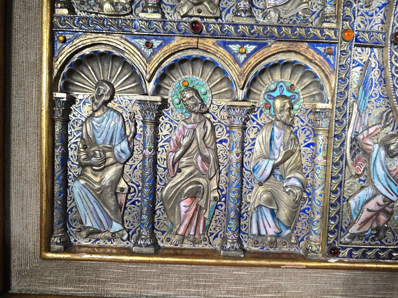 Limoges Style Altar Panel, 1950s for sale at Pamono