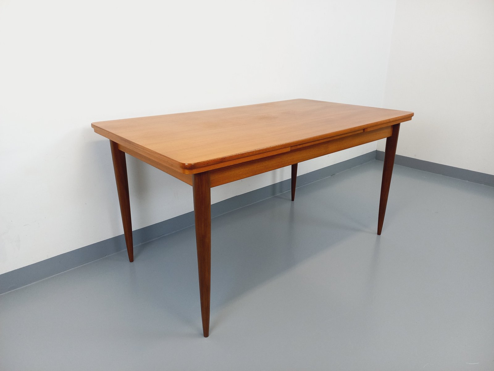 Vintage Scandinavian Style Rectangular Dining Table in Teak with Extensions, 1960s for sale at ...