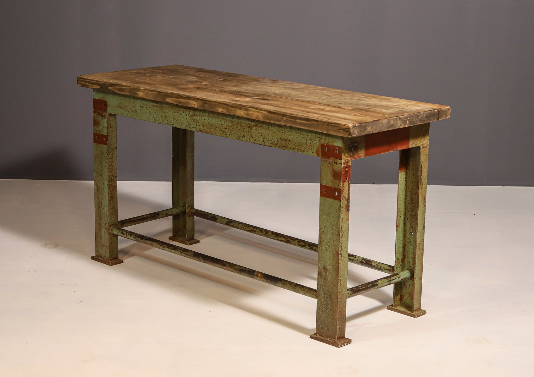 Industrial Iron Kitchen Table, Czechoslovakia, 1950s for sale at Pamono