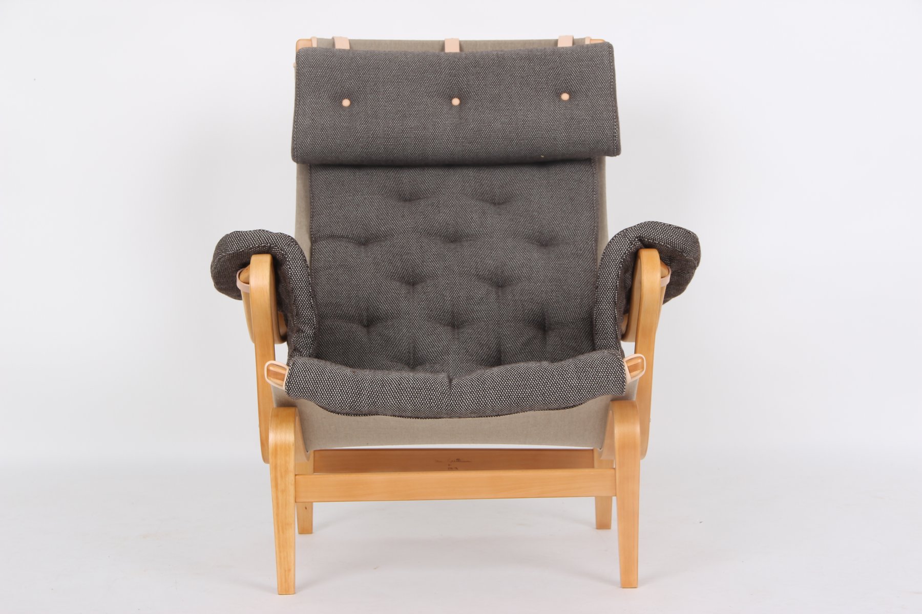 Pernilla 69 Chair with New Kvadrat Wool Fabric by Bruno Mathsson for ...