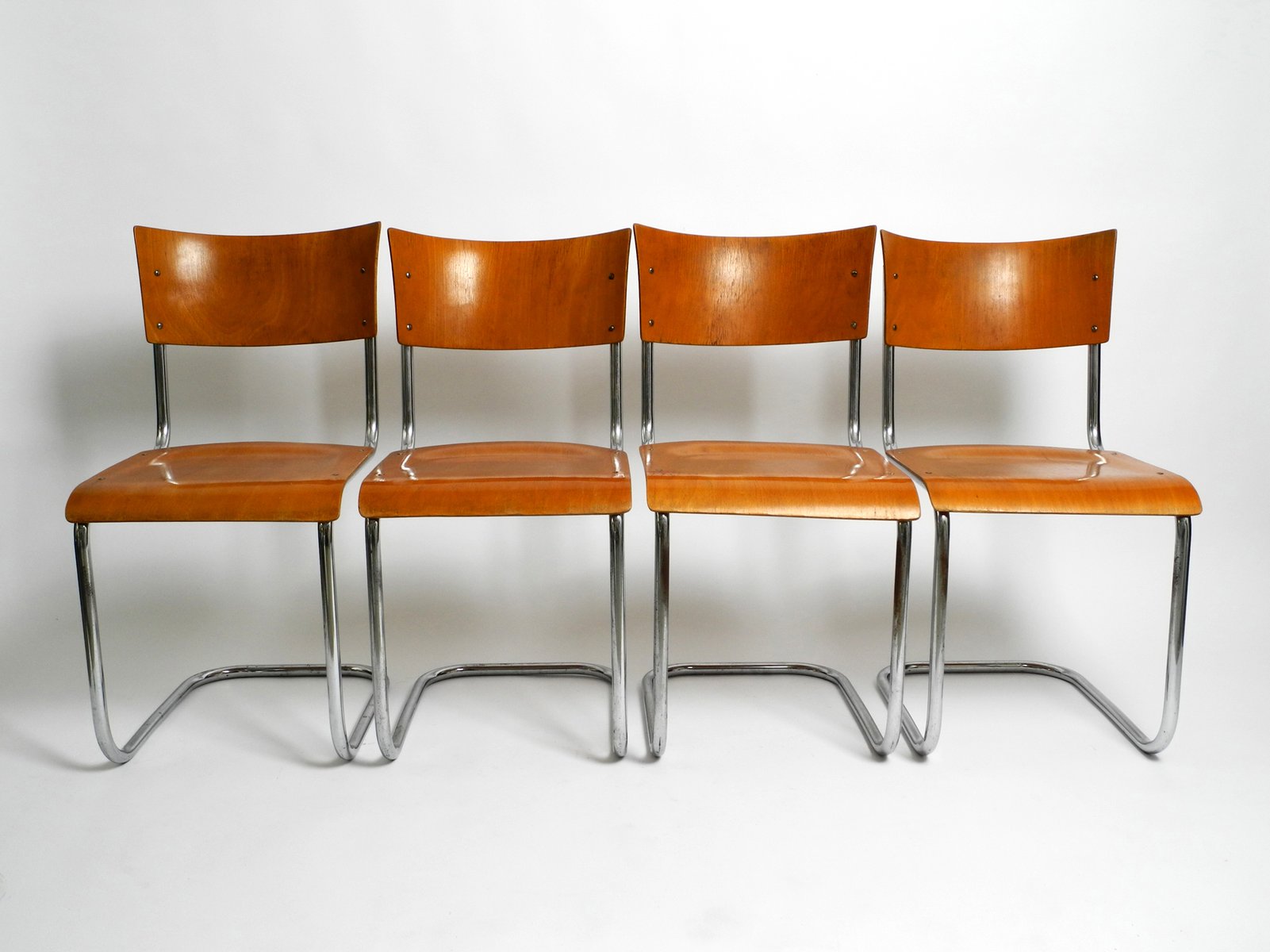 Bauhaus Tubular Steel Chairs by Mart Stam for Robert Slezak Czech ...