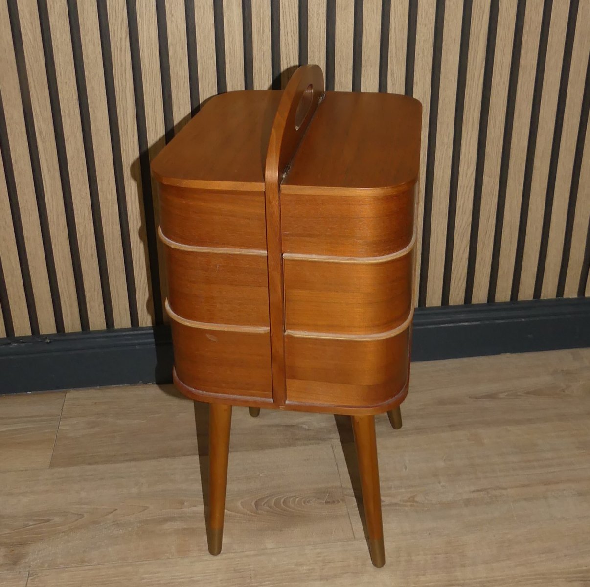 Mid-Century Modern Sewing Box in Teak, 1960s for sale at Pamono