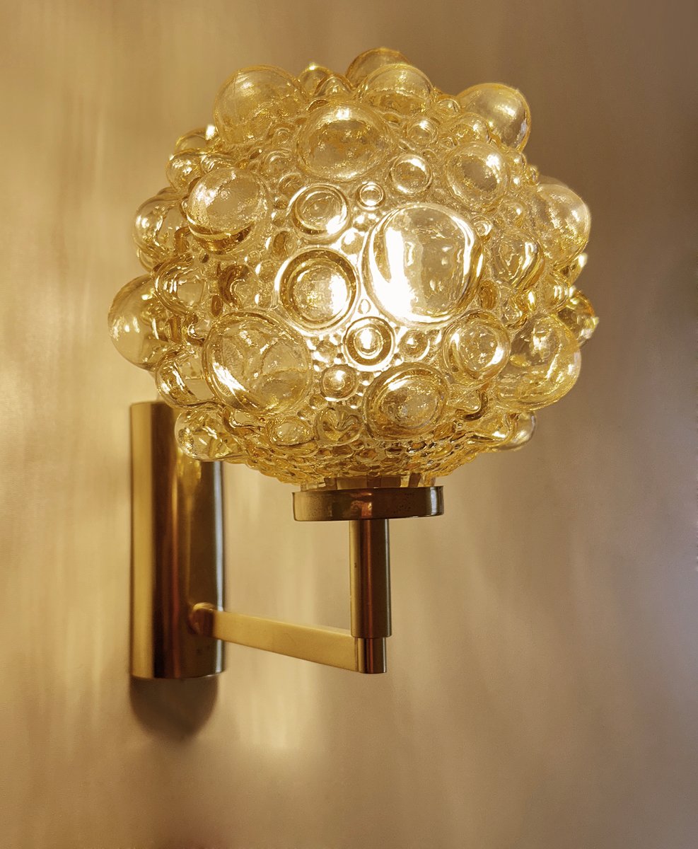 Vintage Bubble Glass Sconce by Limburg for sale at Pamono